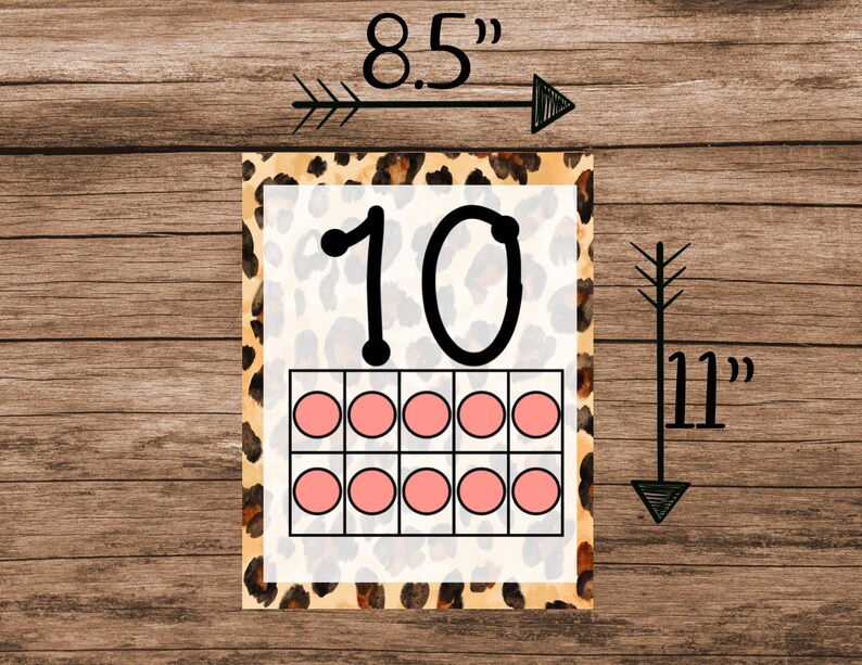 Leopard Print Number Card Posters Printable | Animal Print Decor ...