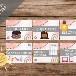 Modern Boho Editable Classroom Job Chart Printable | Customizable ...