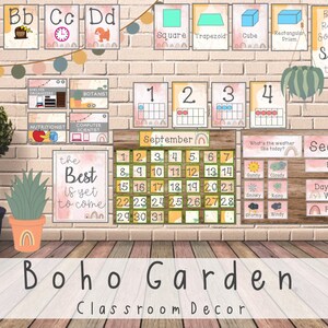 Neutral Boho Bulletin Board Borders Printable | Boho Classroom Decor ...