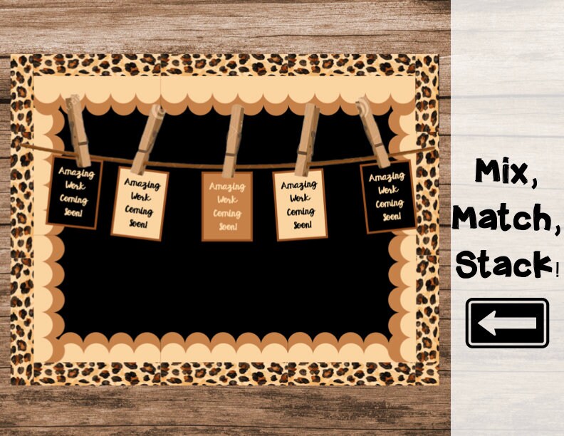 Leopard Print Bulletin Board Borders Printable | Cute Animal Print ...