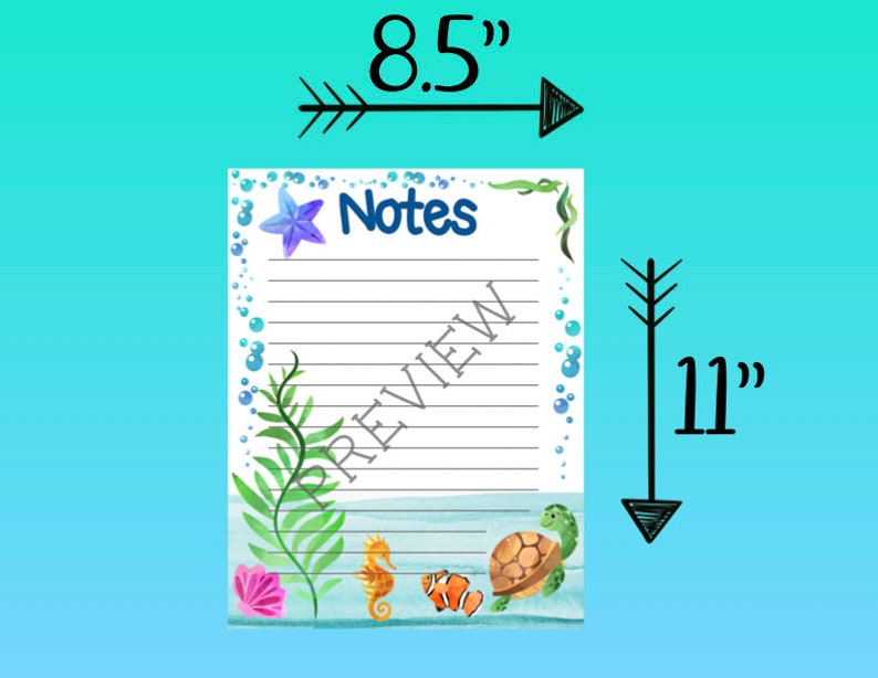 Ocean Printable Student Notes Student Resources Homeschool - Etsy