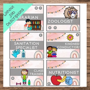 Modern Boho Editable Classroom Job Chart Printable | Customizable ...