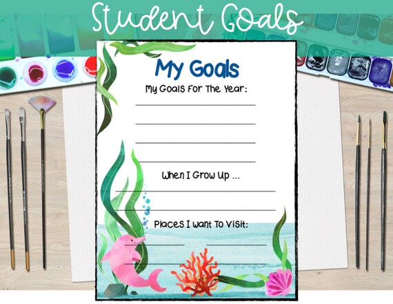 Ocean Printable Student Goal Planning Student Resources - Etsy