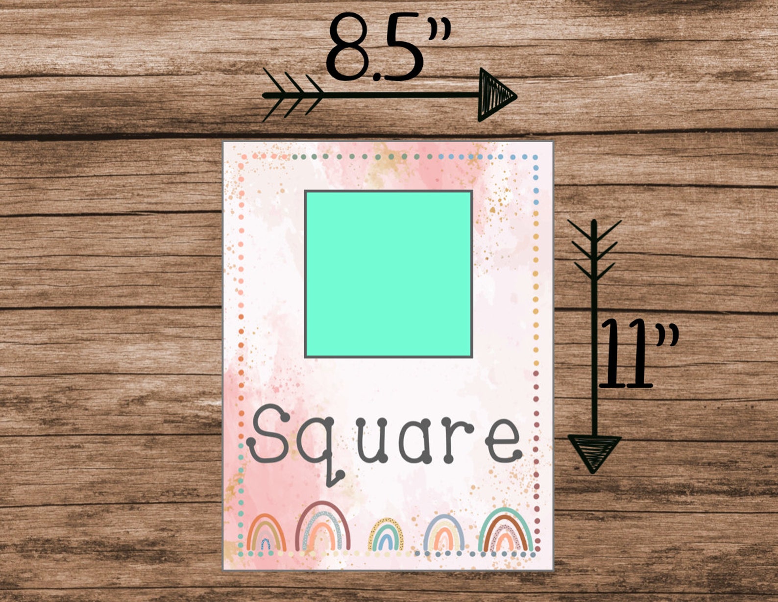 Modern Boho Shape Posters Printable | Classroom Shapes Wall Hangings - Etsy