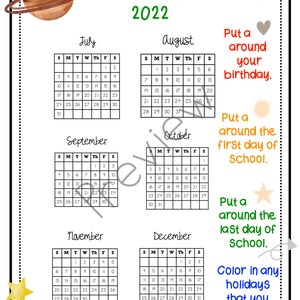 Printable Student Planning Calendar | Student Resources | Homeschool ...
