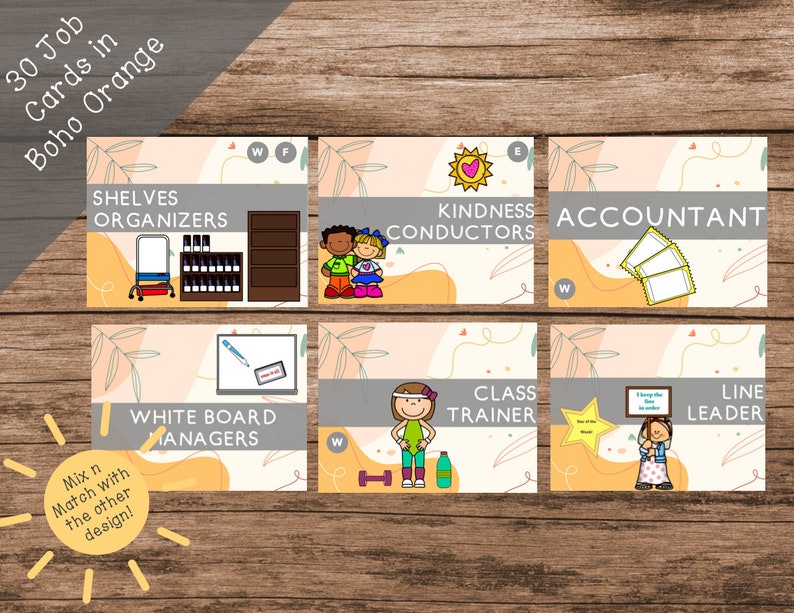Modern Boho Editable Classroom Job Chart Printable | Customizable ...
