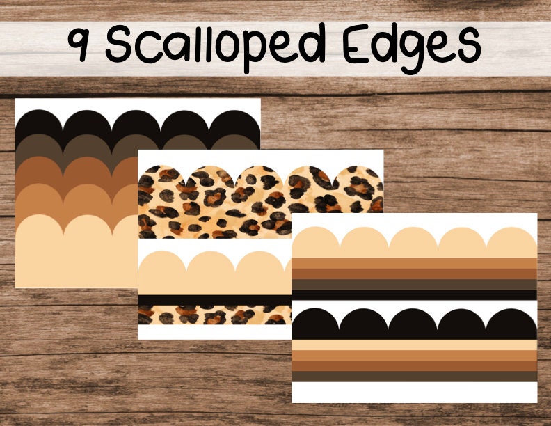 Leopard Print Bulletin Board Borders Printable | Cute Animal Print ...