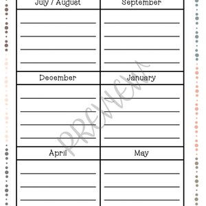 Printable Teacher Planning Resource | Long Range Planning - Etsy