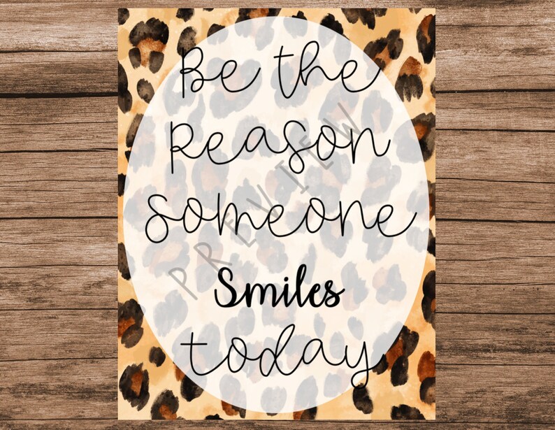 Leopard Print Motivational Posters Animal Print Decor - Etsy