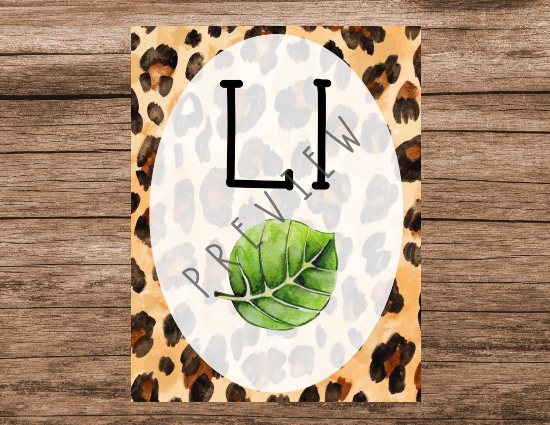 Leopard Print Classroom Alphabet Cards Uppercase and Lowercase Letter ...