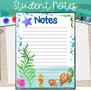 Ocean Printable Student Notes | Student Resources | Homeschool ...