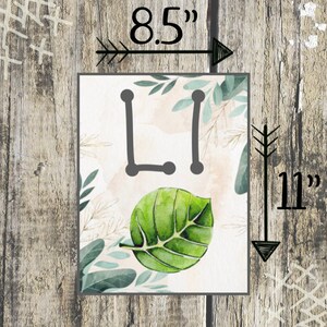 Classroom Alphabet Cards Botanical Greenery | Uppercase and Lowercase ...
