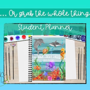 Ocean Printable Student Planning Calendar | Year at a Glance | Teacher ...