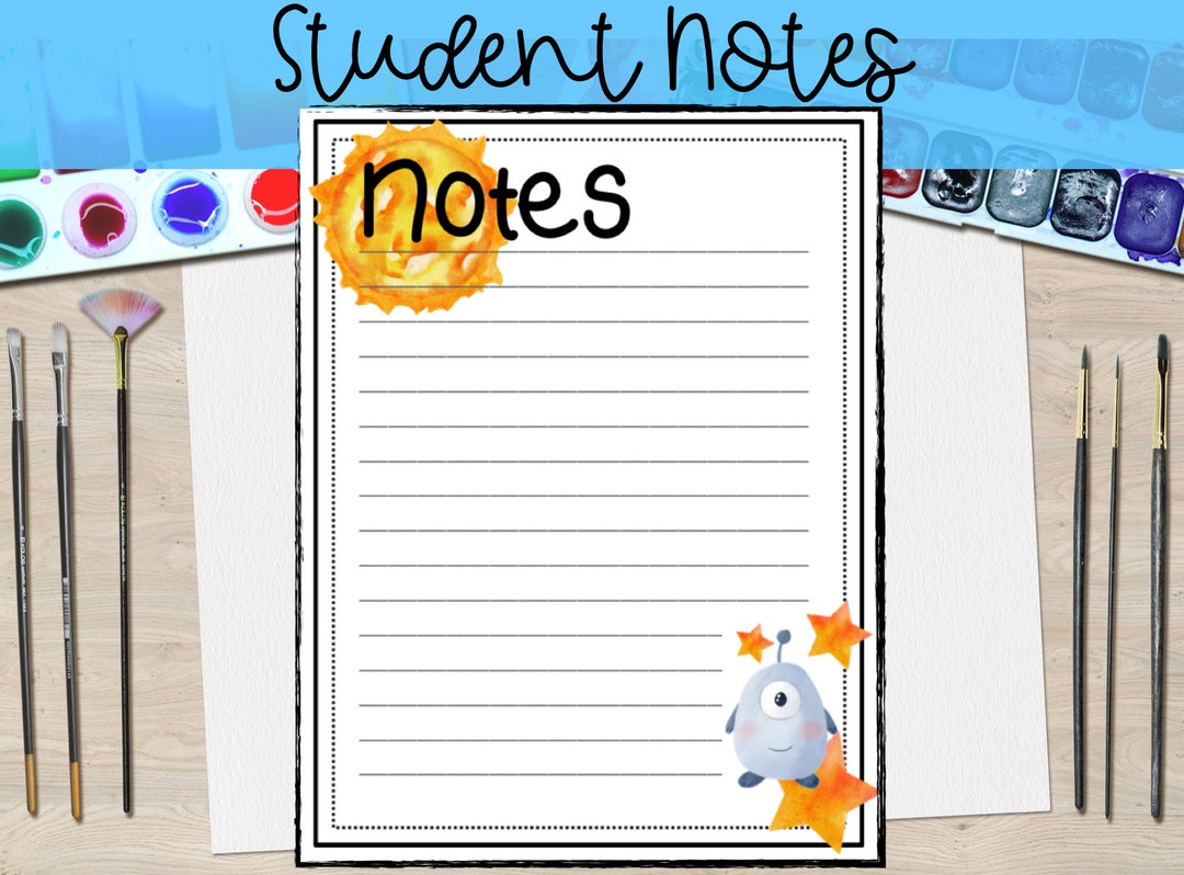 Printable Student Notes | Student Resources | Homeschool Resources - Etsy