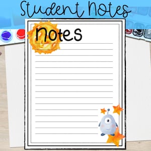 Printable Student Notes | Student Resources | Homeschool Resources - Etsy