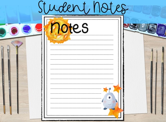 Printable Student Notes Student Resources Homeschool | Etsy