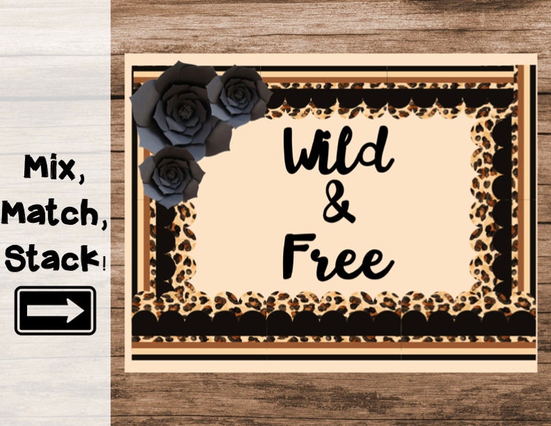Leopard Print Bulletin Board Borders Printable | Cute Animal Print ...