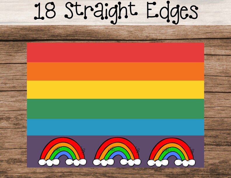 Rainbow Bulletin Board Borders Printable Bright Rainbow Classroom Decor ...