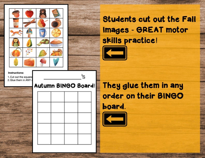 Fall Bingo Game for Elementary Students Autumn Literacy Activity ...