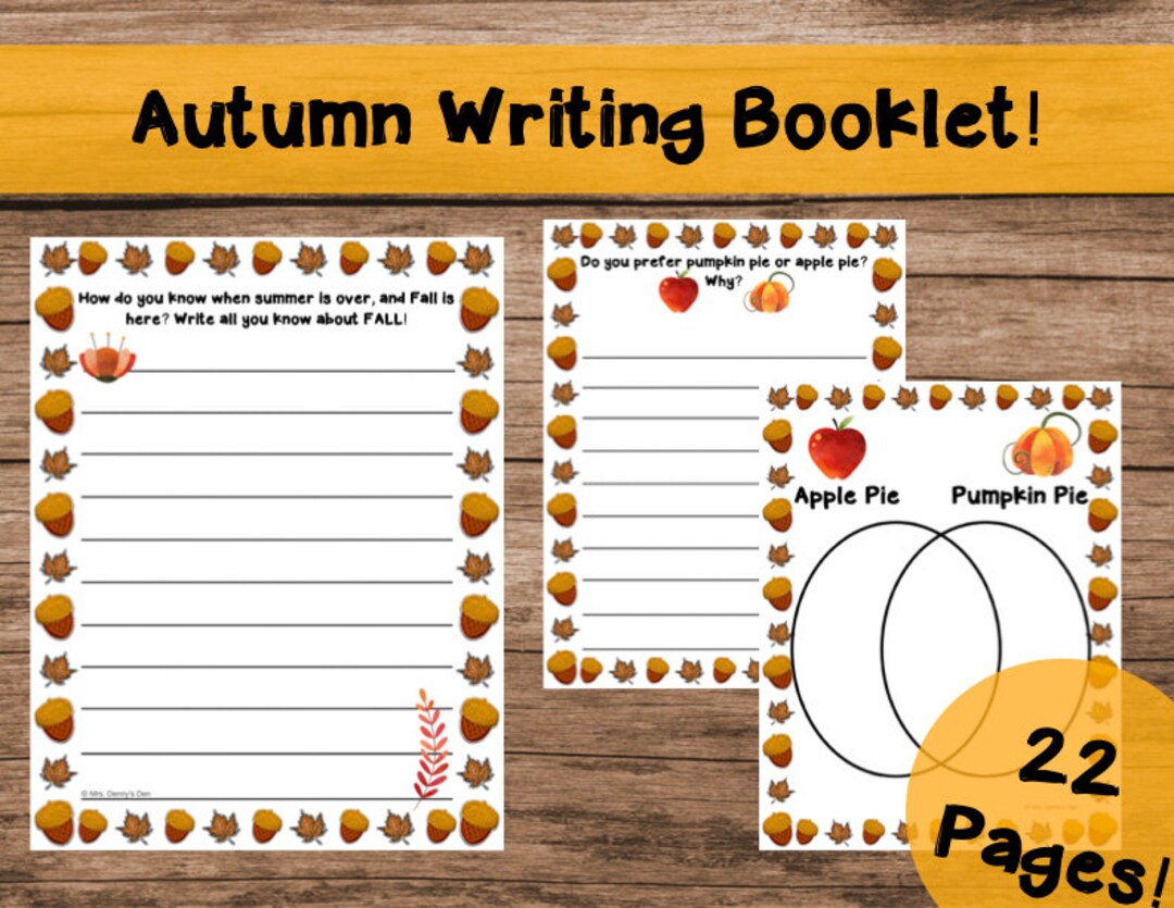 Fall Writing Booklet and Activities for Students | Autumn Writing ...