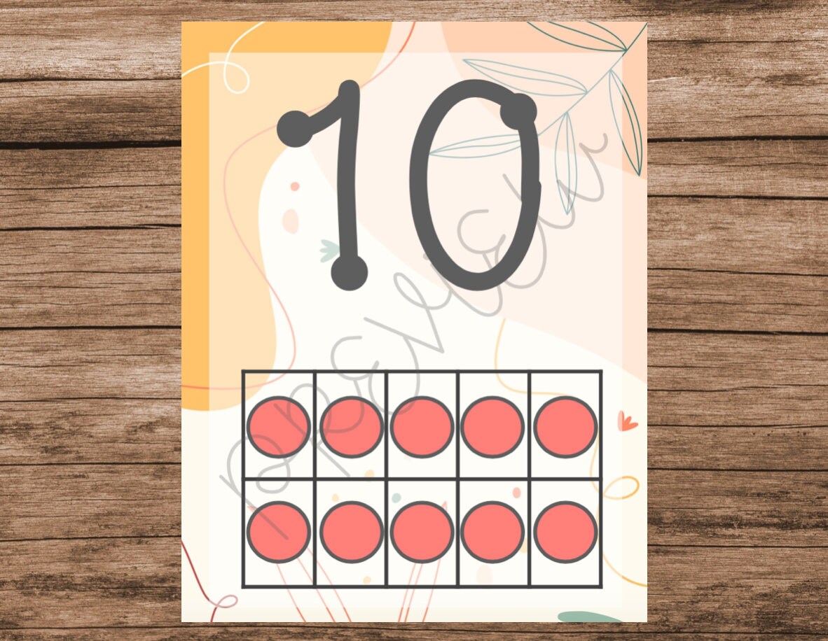 Modern Boho Classroom Number Posters | Numbers 1-10 Wall Hangings - Etsy