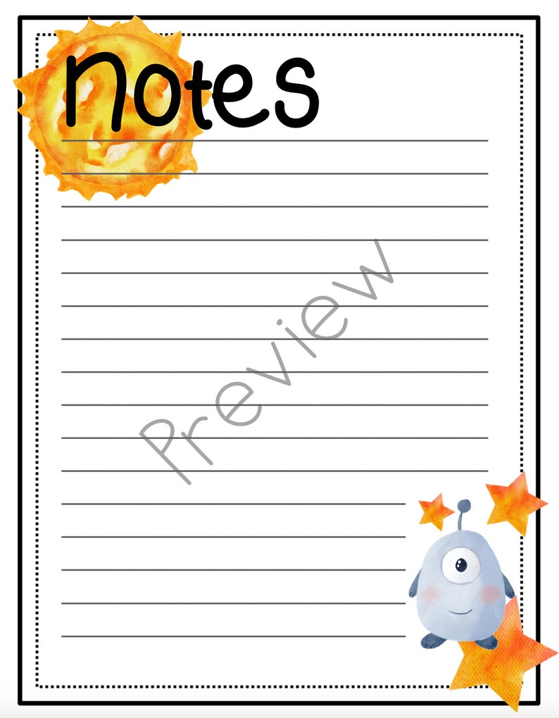 Printable Student Notes | Student Resources | Homeschool Resources - Etsy