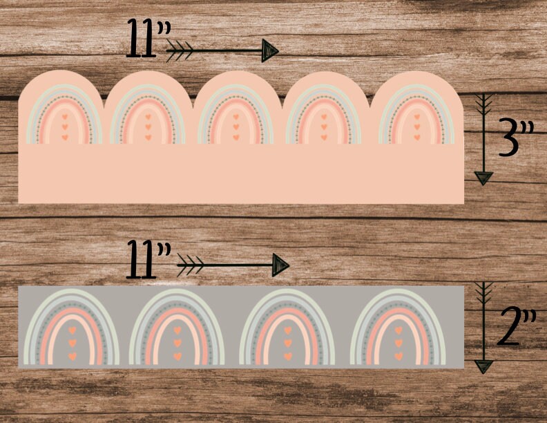 Neutral Boho Bulletin Board Borders Printable | Boho Classroom Decor ...