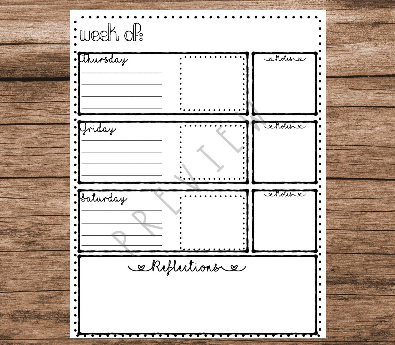 Botanical Printable and Customizable Personal Planning Template ...