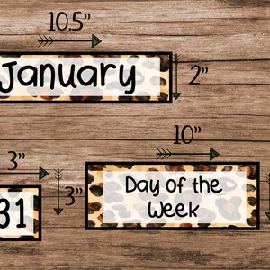 Leopard Print Classroom Calendar and Weather Display Chart Printable ...