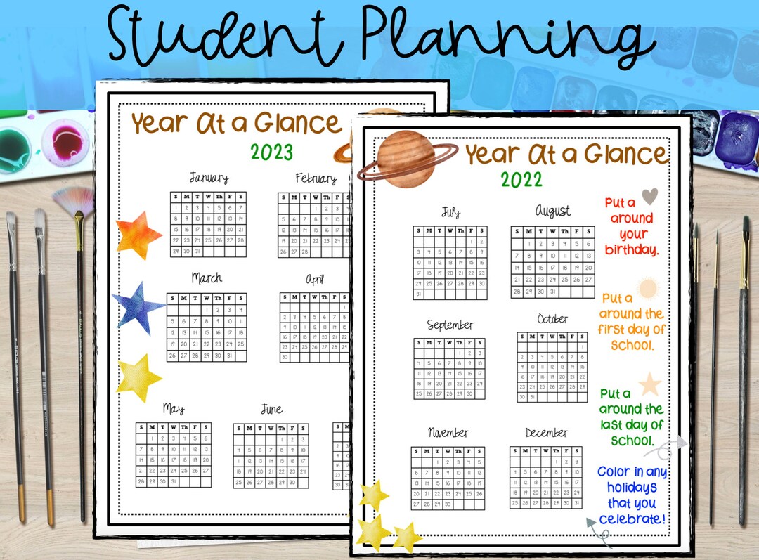 Printable Student Planning Calendar | Student Resources | Homeschool ...