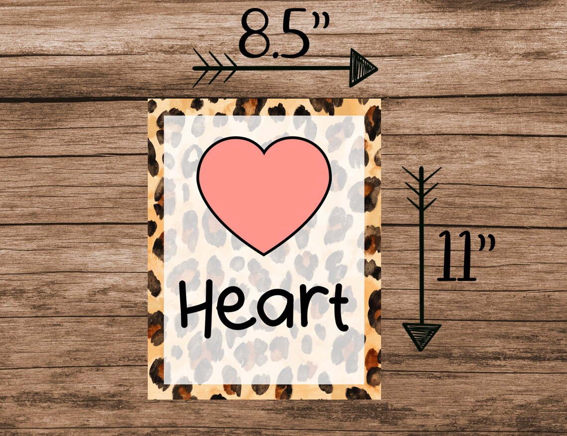 Leopard Print Shapes Posters Printable 2D and 3D Shapes - Etsy