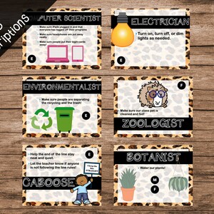 Leopard Print Editable Classroom Jobs Chart Printable | Classroom ...