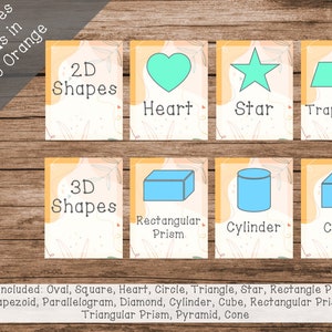 Modern Boho Shape Posters Printable | Classroom Shapes Wall Hangings - Etsy