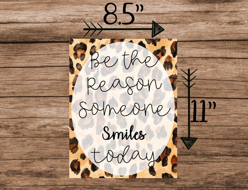 Leopard Print Motivational Posters Leopard Decor Classroom | Etsy