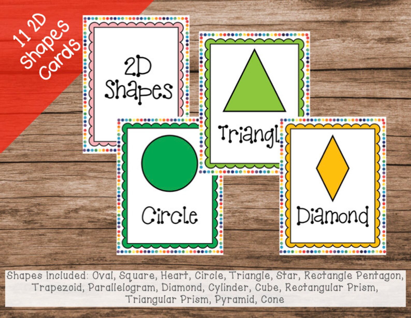 Colorful Rainbow Shapes Posters Printable | 2D and 3D Shapes Classroom ...