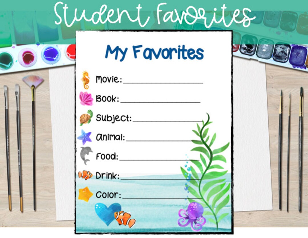 Ocean Printable Student Favorites | Student Resources | Homeschool ...