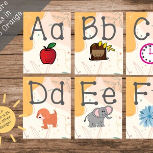 Modern Boho Alphabet Chart for Classroom | Alphabet Poster Wall ...