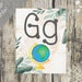Classroom Alphabet Cards Botanical Greenery Uppercase and Lowercase ...