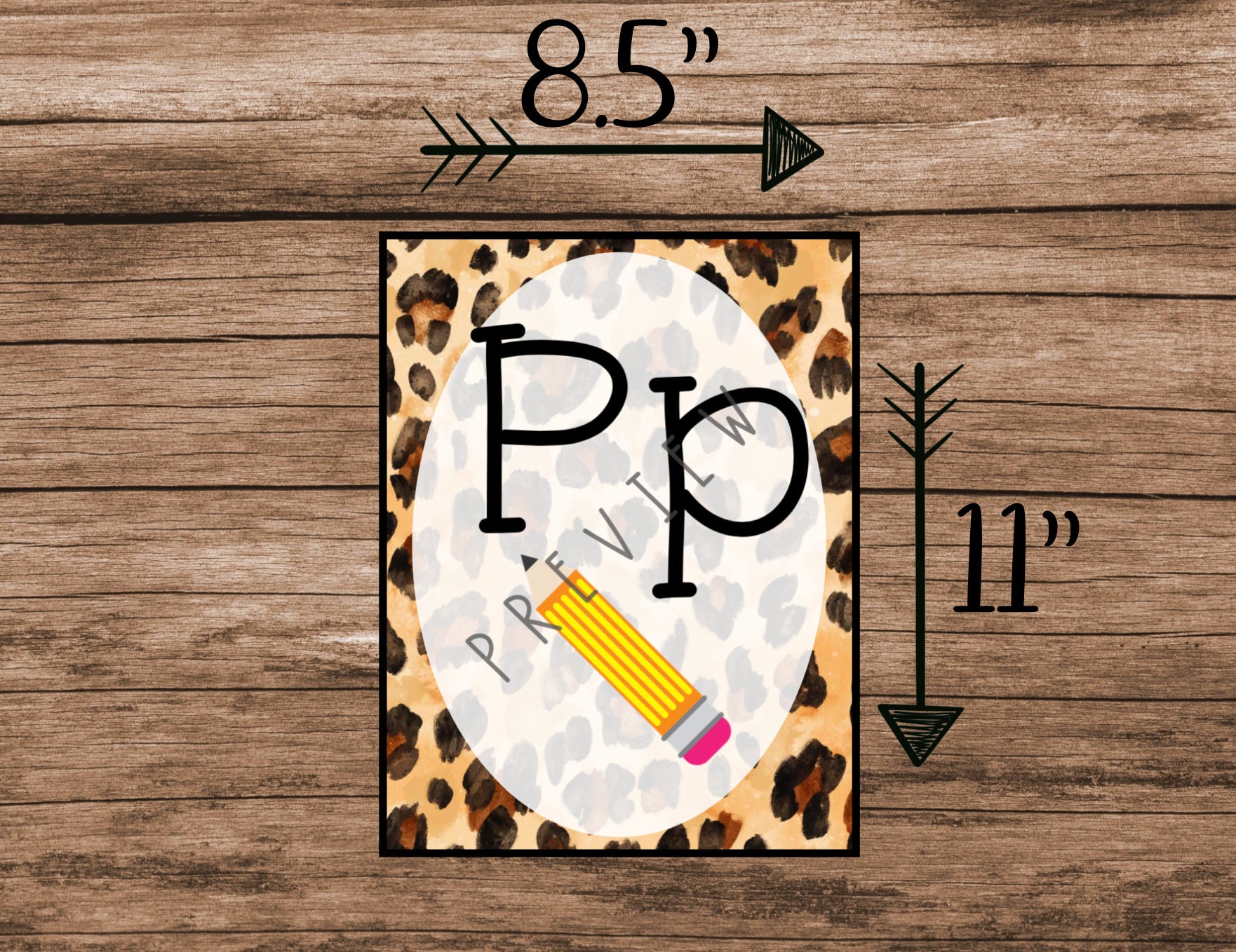 Leopard Print Classroom Alphabet Cards Uppercase and Lowercase Letter ...