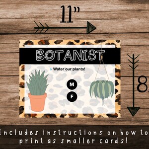 Leopard Print Editable Classroom Jobs Chart Printable | Classroom ...