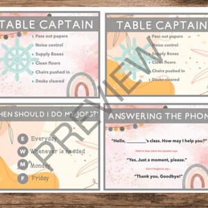 Modern Boho Editable Classroom Job Chart Printable | Customizable ...