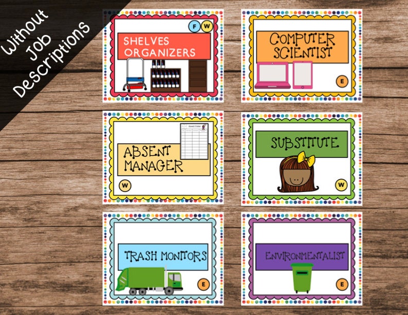 Colorful Rainbow Editable Classroom Jobs Posters | Bright Classroom ...