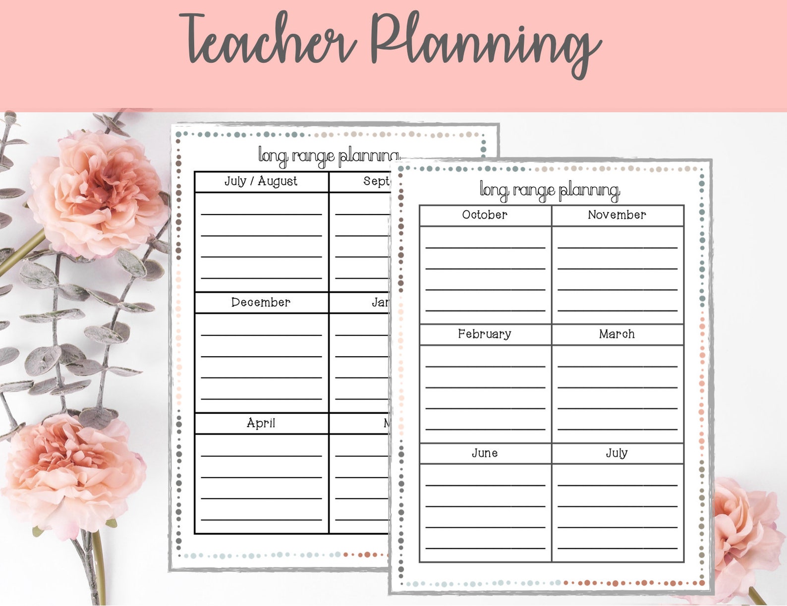 Printable Teacher Planning Resource | Long Range Planning - Etsy