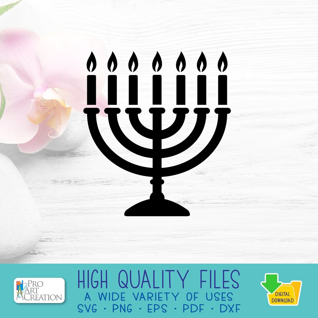 Menorah High Quality Digital Download File for Printing, Vinyl Cutting ...