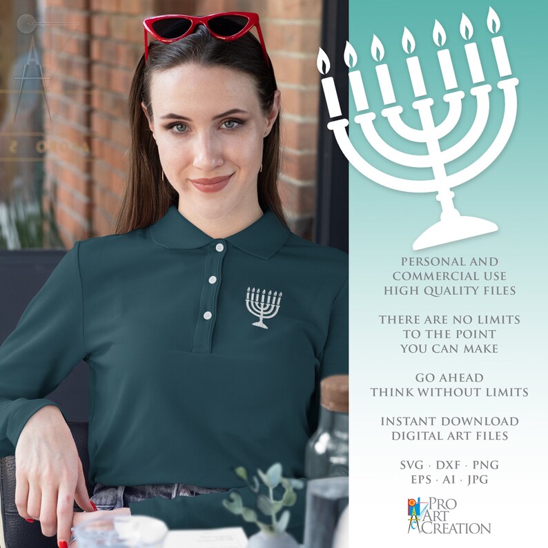 Menorah, Cut File for Cricut, Silhouette Cut Files Svg, Dxf, Laser Cut ...