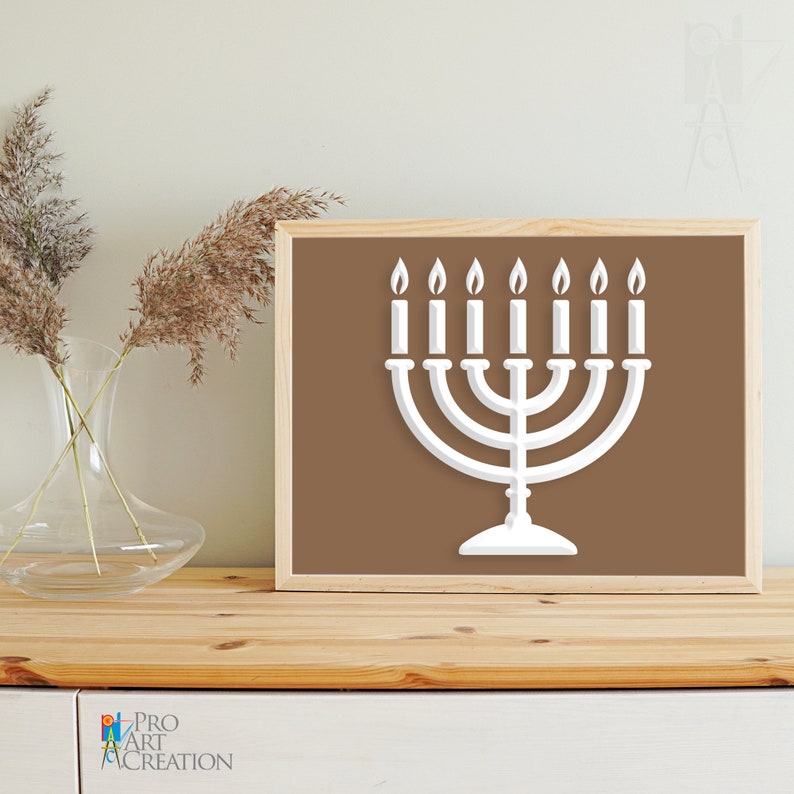 Menorah, Cut File for Cricut, Silhouette Cut Files Svg, Dxf, Laser Cut ...