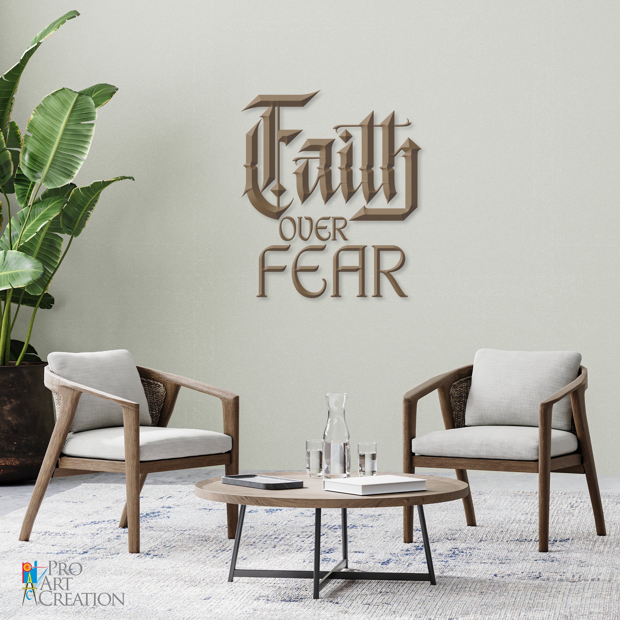 Faith Over Fear High Quality Digital Download File for Printing, Vinyl ...