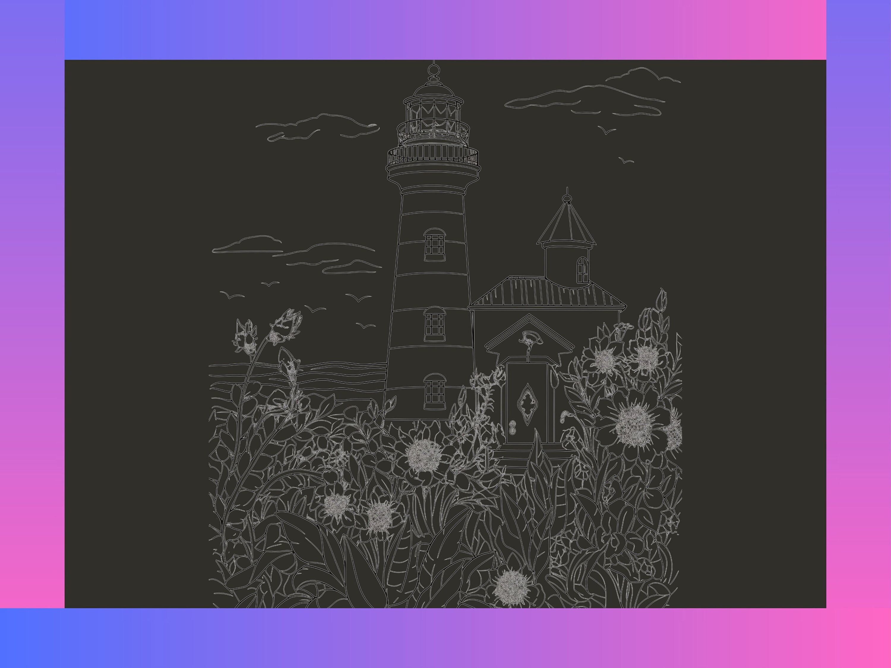 Lighthouse Coloring Pages 20-page Lighthouse Coloring Book. - Etsy