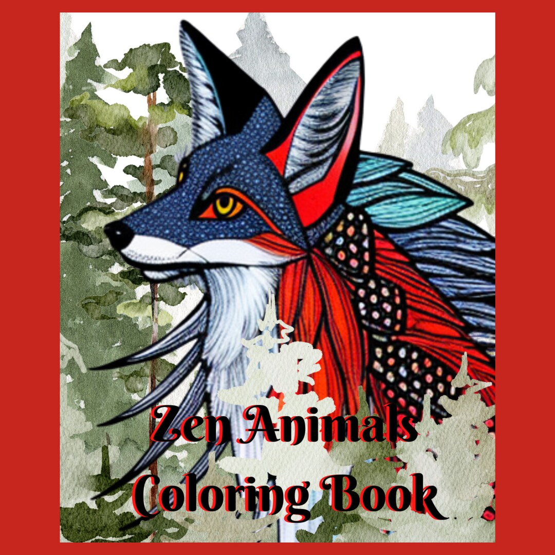 Zen Animals Coloring Pages - Etsy