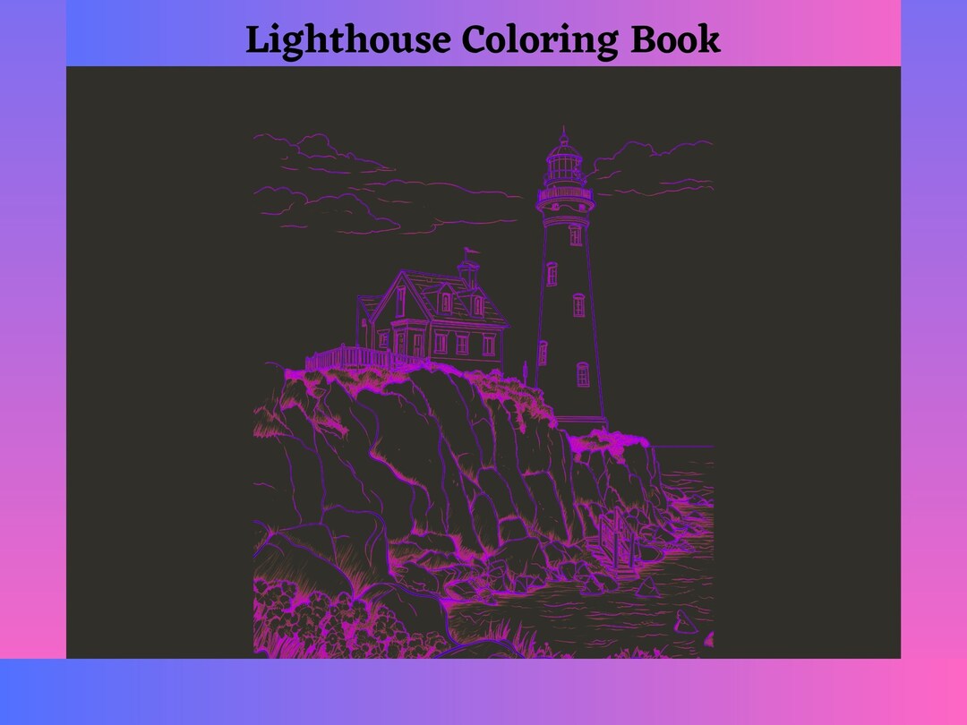 Lighthouse Coloring Pages, 20-page Lighthouse Coloring Book. - Etsy